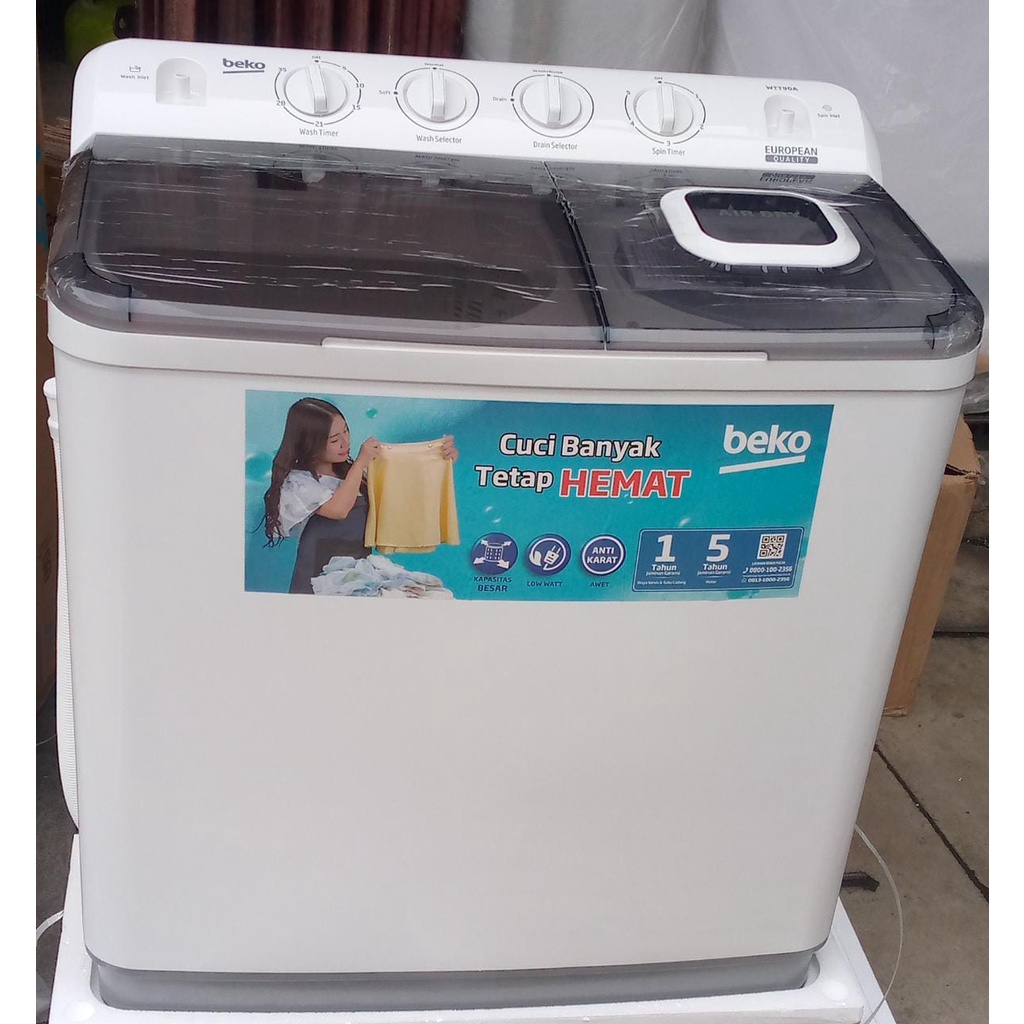 Jual Mesin Cuci Beko 2 Tabung 9 Kg WTT90A | Shopee Indonesia