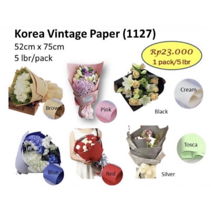 Jual Korea Vintage Paper 1127 Kertas Craft Coklat Paper Craft Paper ...