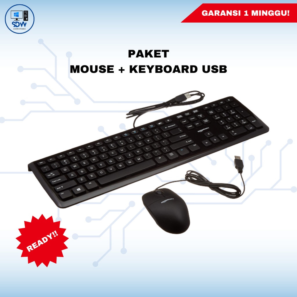 Jual Paket Mouse + Keyboard USB | Shopee Indonesia
