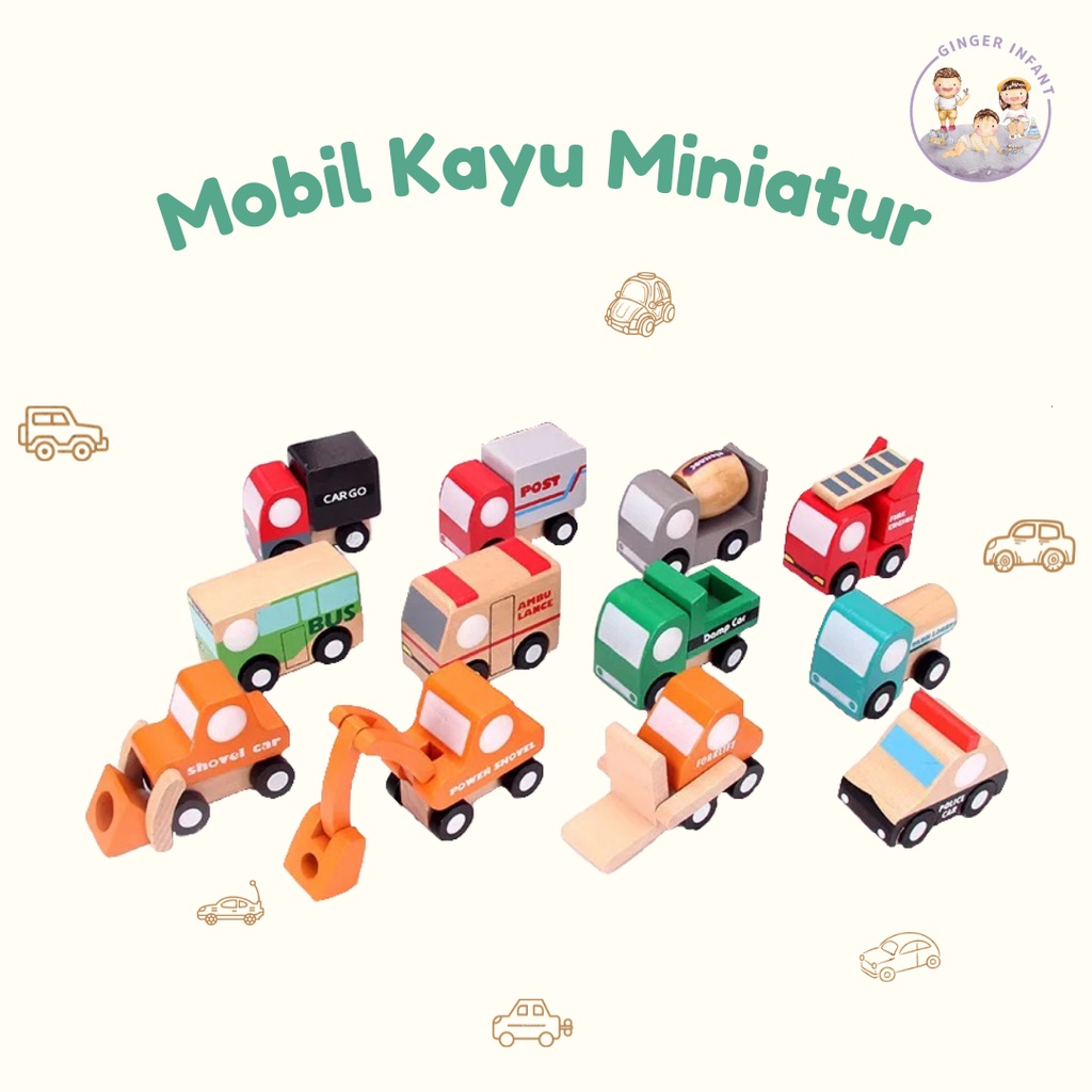 Jual mobil kayu miniatur mainan mobil anak mainan mobil kayu by ...