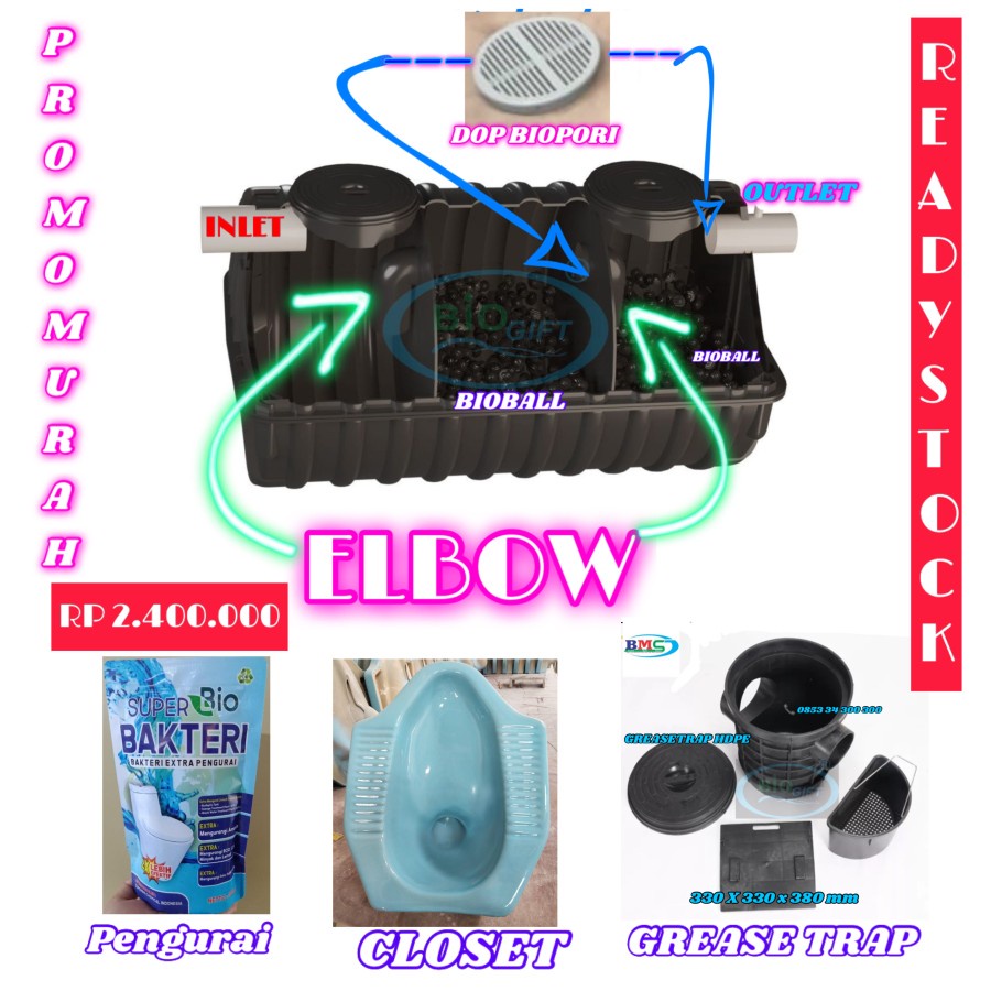 Jual Septic Tank Bio 800 Liter anaerob + aerob system, anaerob bio ...