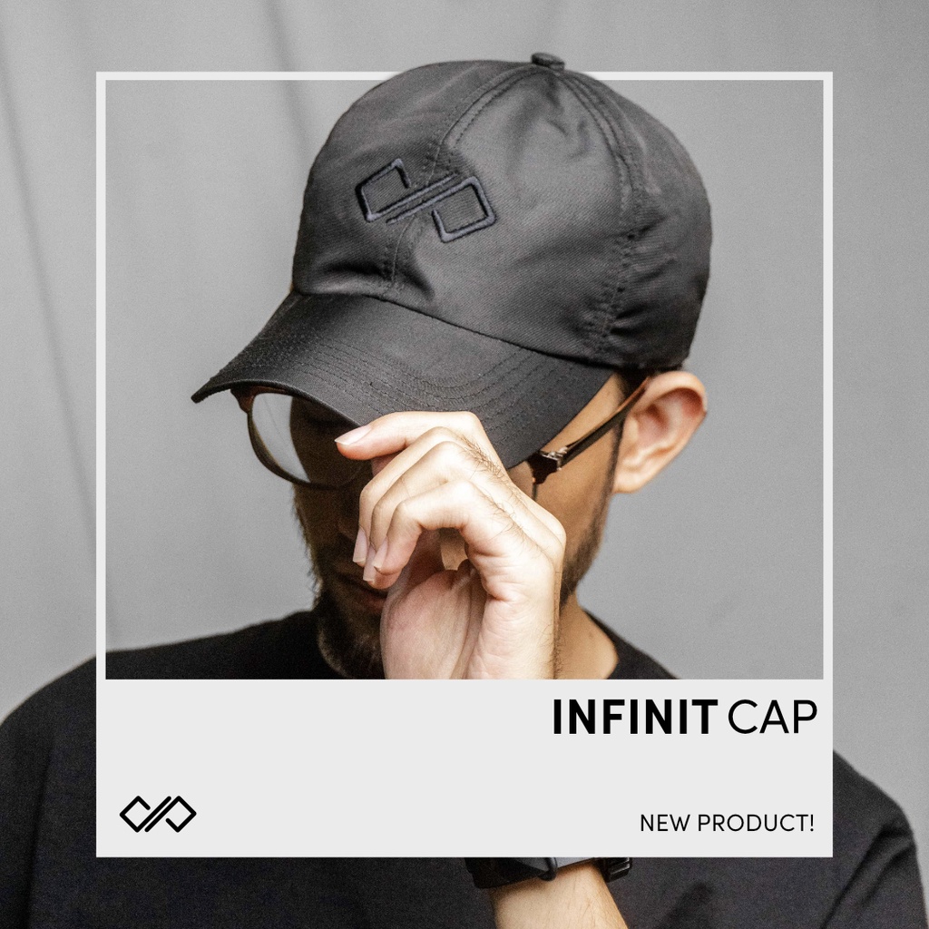 Jual Infinit Cap | Topi Modern Minimalis Anti Air | Hitam | Shopee ...