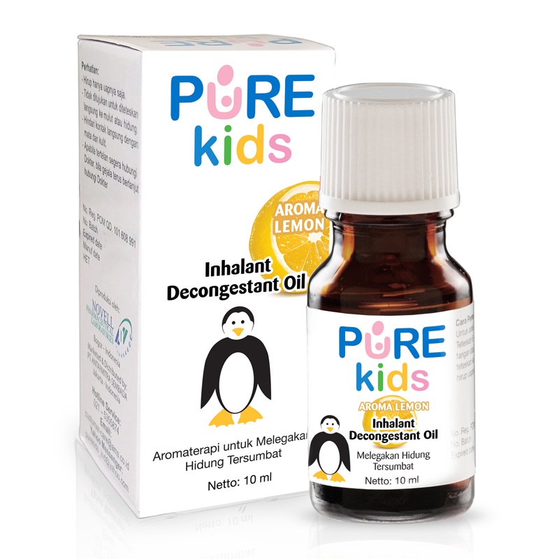 Jual Pure Kids Inhalant Decongestant Oil Lemon 10ml | Shopee Indonesia