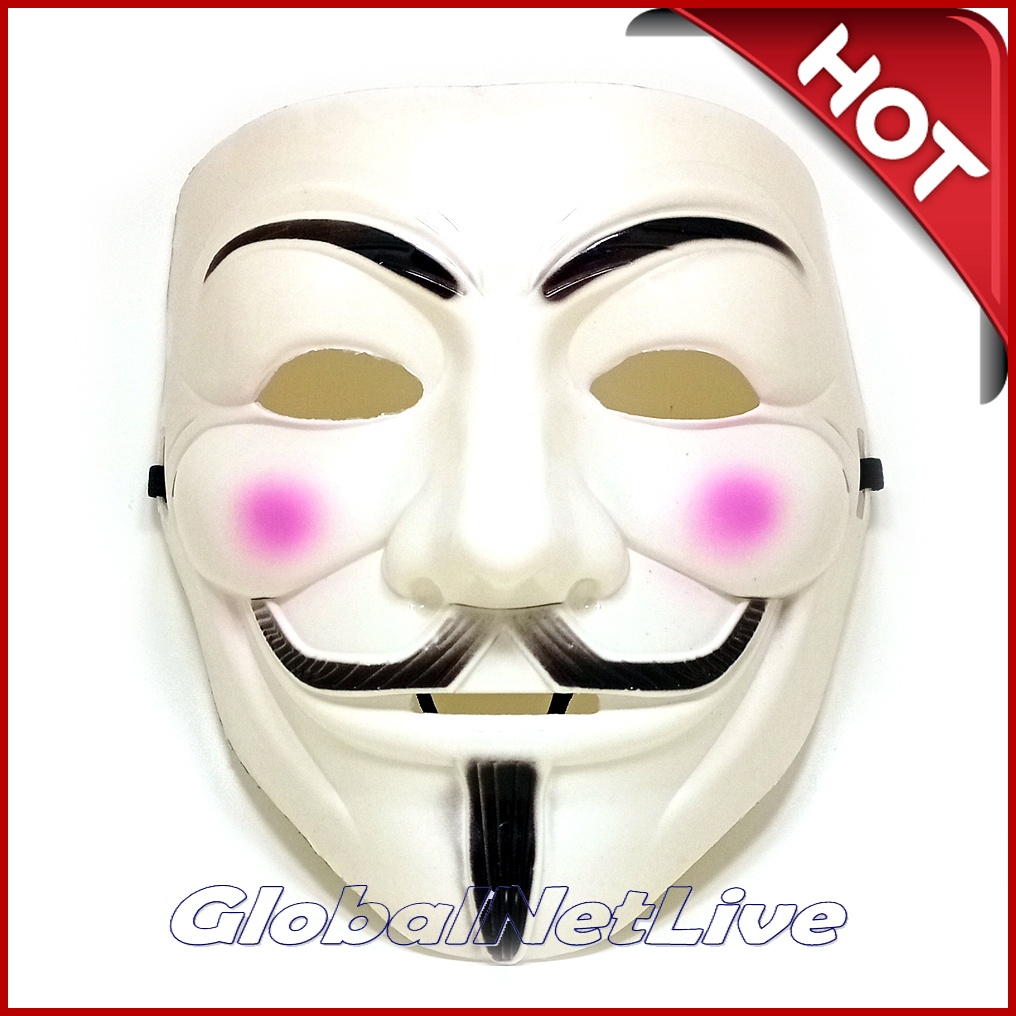 Jual Topeng Anonymous, Topeng Hacker putih, Topeng Hallowen | Shopee ...