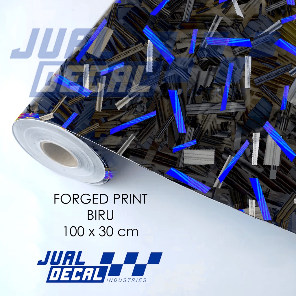 Jual Stiker Carbon Forged Warna Merah Biru size 50 x 50 cm dan 100 x 30 ...