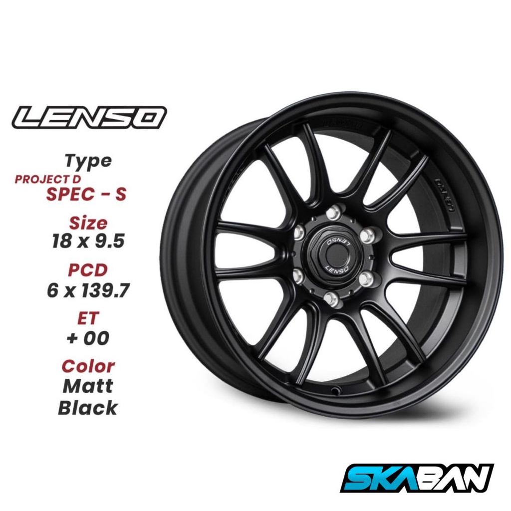Jual Velg Mobil Original LENSO TDS Ring 18x9,5 PCD 6X139,7 ET+00 MATT BLACK utk Fortuner Pajero ...