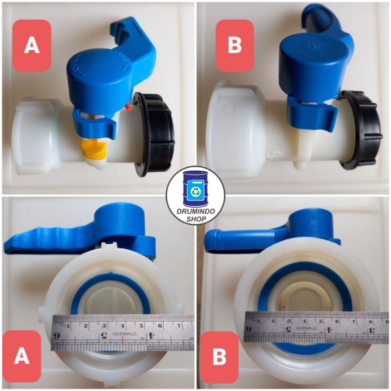 Jual Keran/kran/valve tangki ibc/kempu 1000 liter ukuran 75mm/62mm ...
