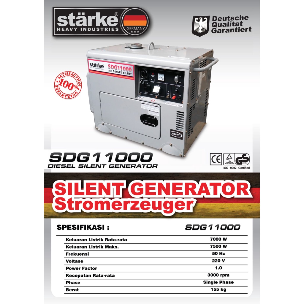 Jual Generator Genset Diesel Silent 7500 7000 Watt Solar 7.5 7 KW SDG ...