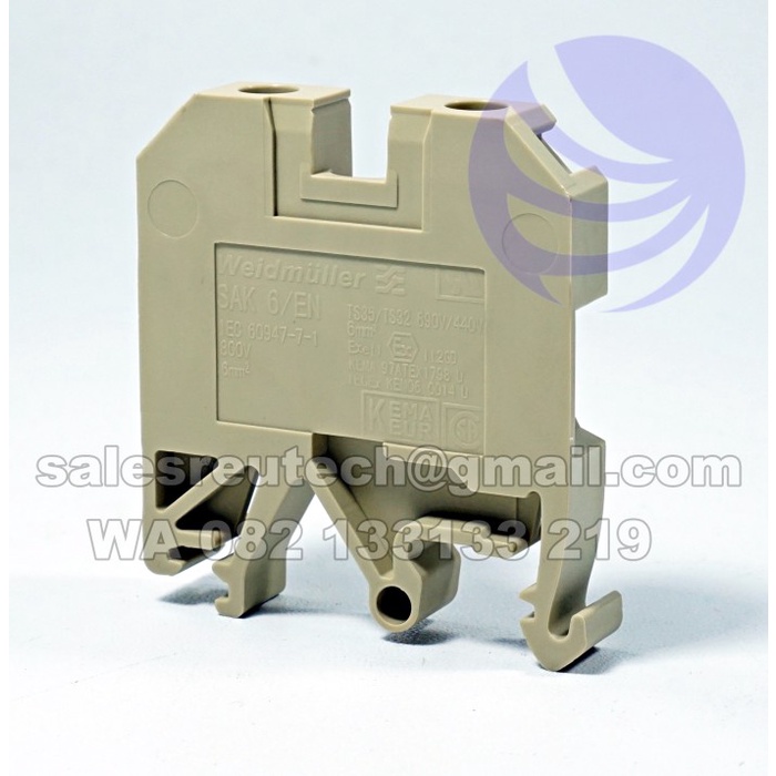 Jual Terminal Block Weidmuller SAK6/EN 0212860000 / Terminal Block 6mm ...