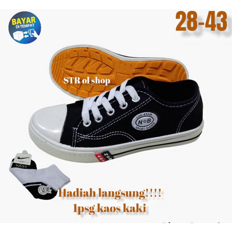 Jual SEPATU SERAGAM SEKOLAH NB LC TALI TERLARIS/BAHAN KANVAS//SOL ...