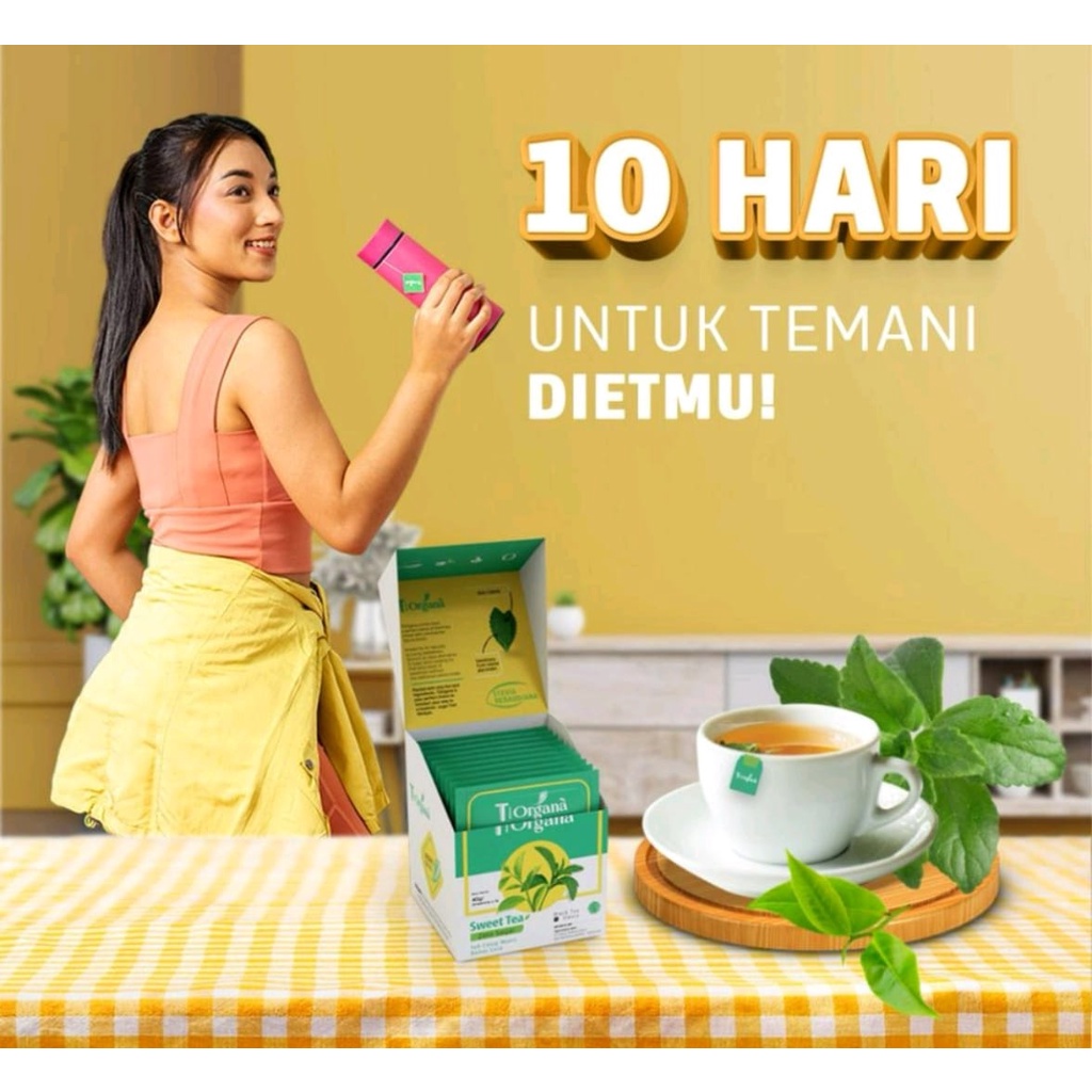Jual T|Organa - Teh Stevia Teh Manis Tanpa Gula Isi 20 Tbag Original ...