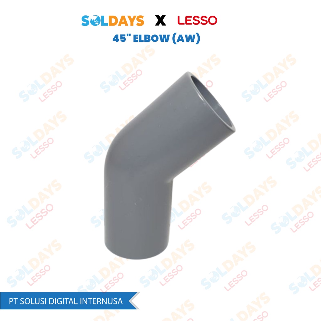 Jual Lesso 45 inch Elbow (AW) 3/4 inch / 45" Elbow (AW) 3/4" / PVC ...