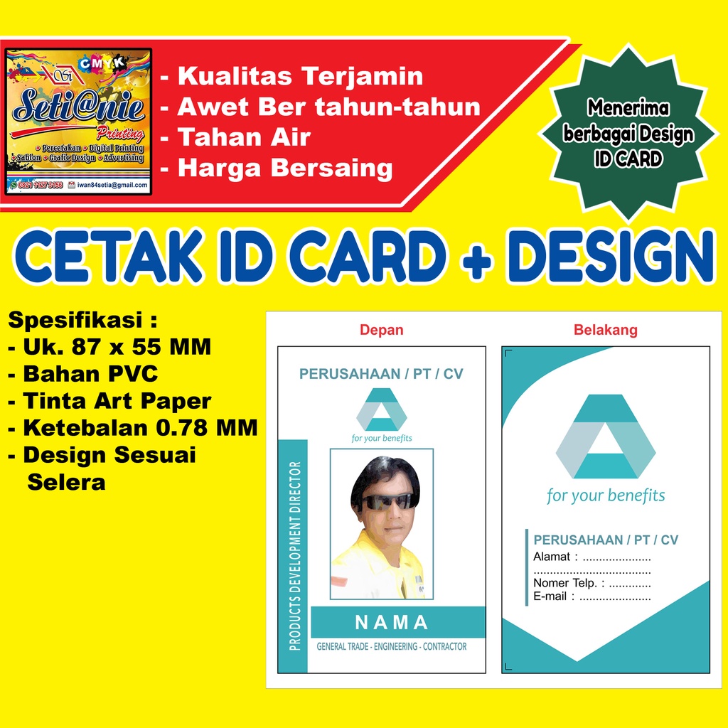 Jual CETAK KARTU ID CARD / KARTU MEMBER / KARTU PELAJAR / KARTU ... Jual CETAK KARTU ID CARD / KARTU MEMBER / KARTU PELAJAR / KARTU ...
