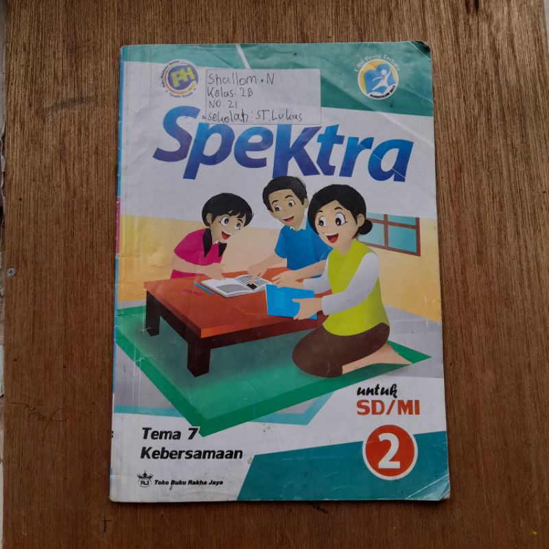 Jual Buku Spektra Tema 7 Kebersamaan SD/MI Kelas 2 Kurikulum 2013 Penerbit Toko Buku Rakha Jaya ...