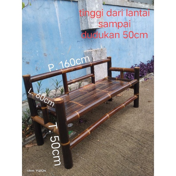 Jual bale bambu hitam/Wulung, bale santai, bale unik, bale minimalis ...