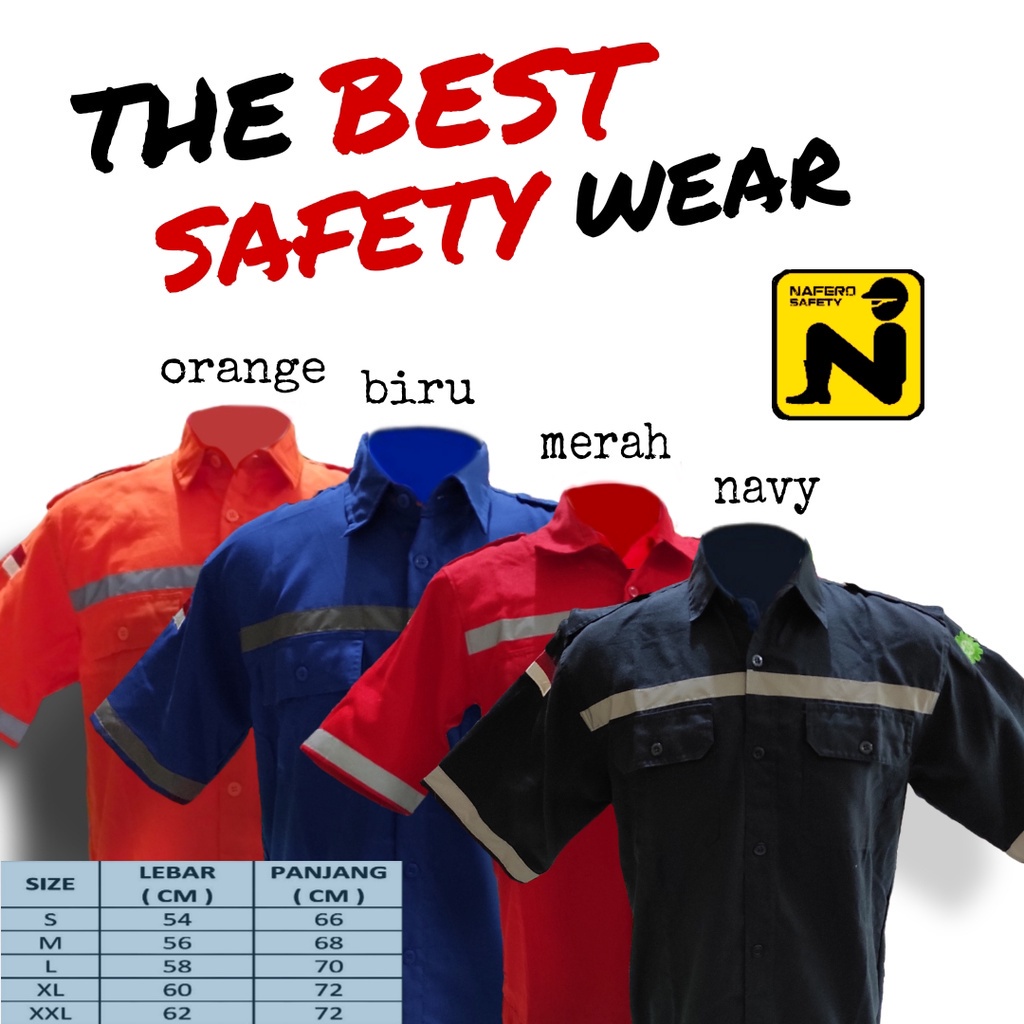 Jual BAJU SERAGAM WEARPACK SAFETY LENGAN PENDEK BAJU KERJA SAFEETY K3 ...