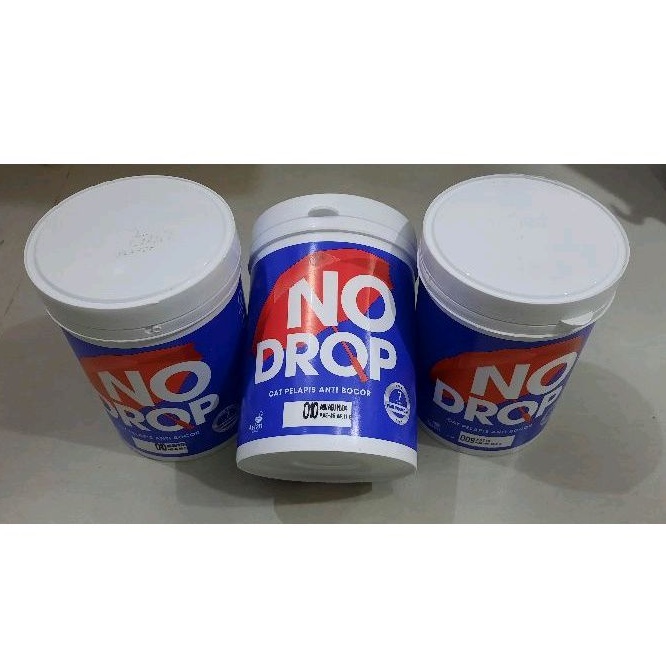 Jual No Drop 1kg cat tembok pelapis anti bocor clear,putih,abu muda | Shopee Indonesia