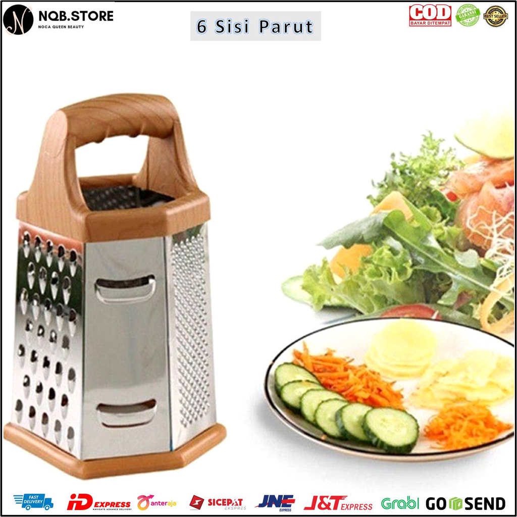Jual Parutan Menara Pagoda Segi 6 Sisi Serbaguna Parut 6in1 Dapur ...