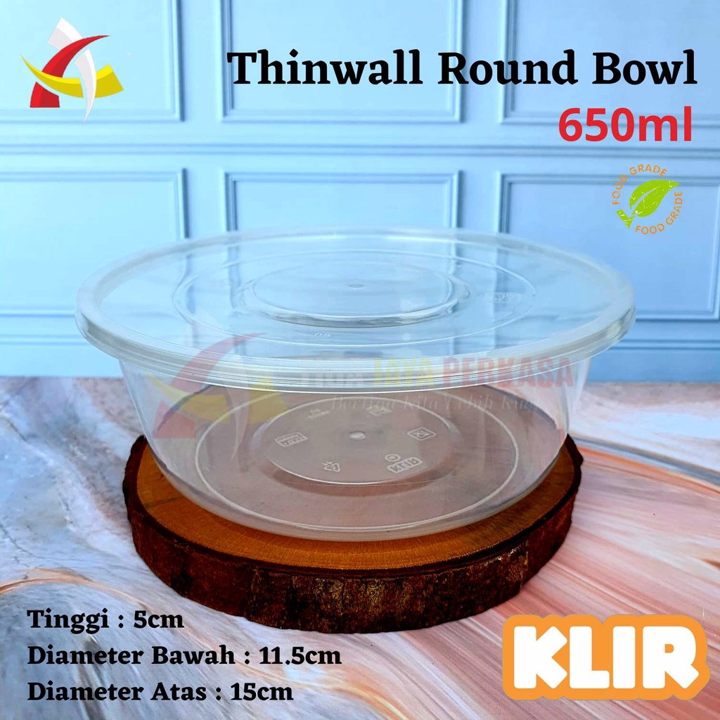 Jual Thinwall Mangkok 650ml / Round Bowl 650 ml Klir / Mangkok Bulat ... Jual Thinwall Mangkok 650ml / Round Bowl 650 ml Klir / Mangkok Bulat ...