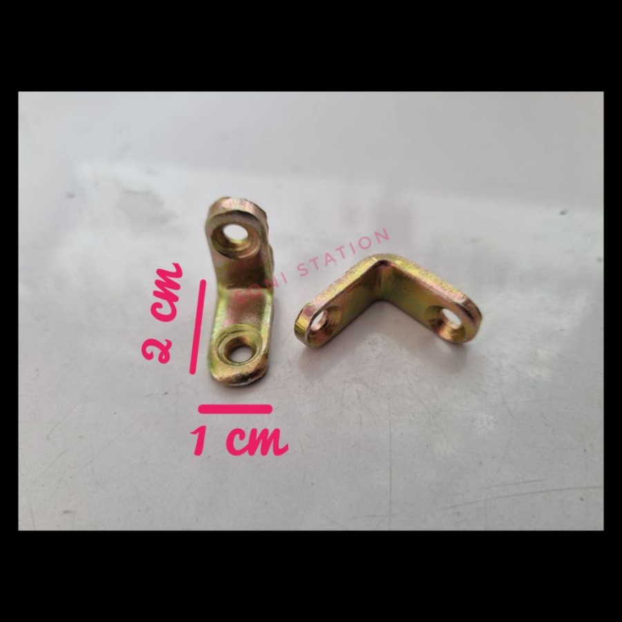 Jual Plat siku besi chrome / siku besi 10mm x 20mm / PLAT SIKU kecil ...