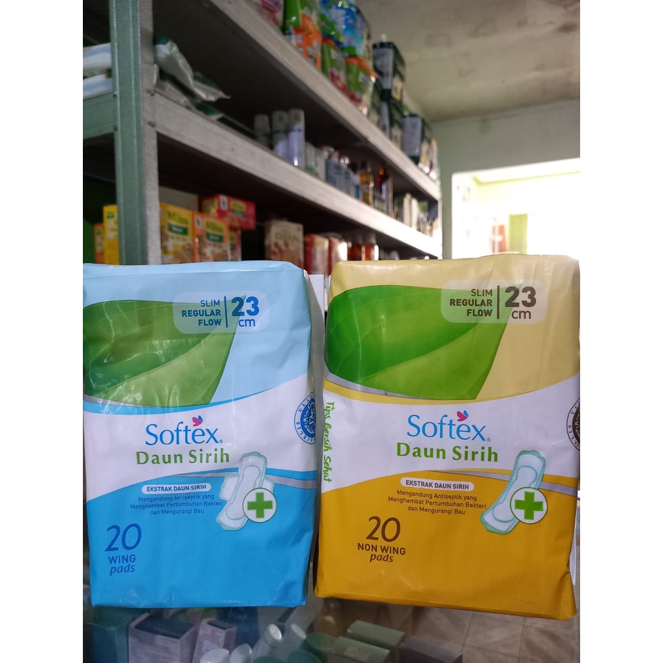 Jual SOFTEX DAUN SIRIH 23cm Wings&Non Wings Isi 20pads / Pembalut Wanita | Shopee Indonesia