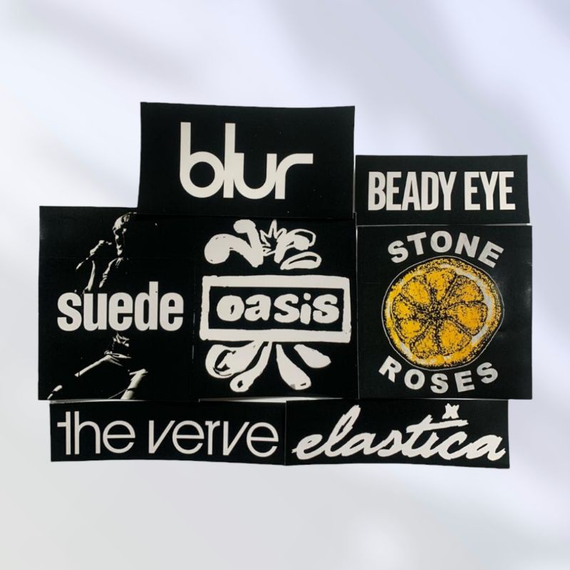 Jual Sticker Pack Band Britpop (Oasis, BLUR, Beady Eye, Suede, Stone ...