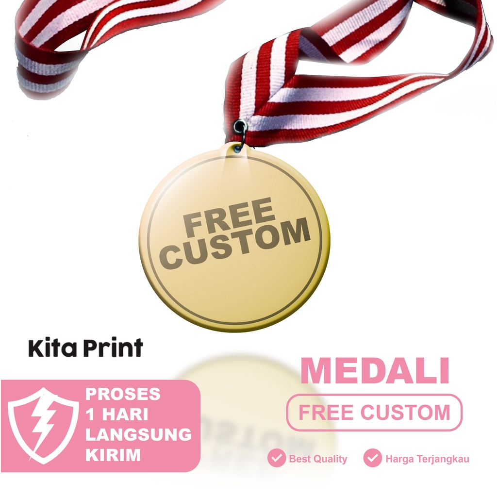 Jual Medali Acrylic Custom | Kado Ultah Wisuda Kalung Medali Graduation Kitaprint Piagam Plus ...