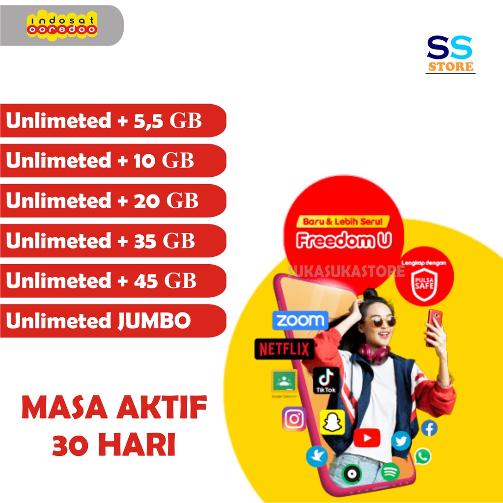 Jual PAKET INDOSAT FREEDOM UNLIMETED IM3 30 HARI TANPA UNREG IM3 ...