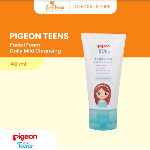 Jual PIGEON Teens Facial Foam Daily Mild Cleansing 40 ml | Shopee Indonesia