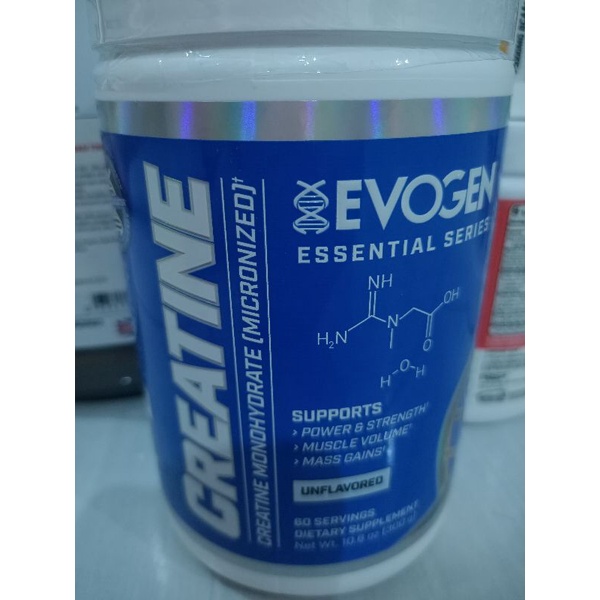 Jual EVOGEN CREATINE Unflavored 300g 60SV creatine bubuk suplement ...