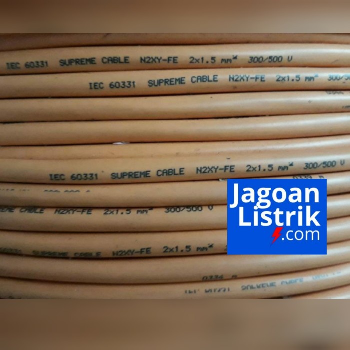 Jual Kabel Frc 2X1.5Mm Supreme Fire Resistance Cable 2 X 1.5 N2Xy Cod ...