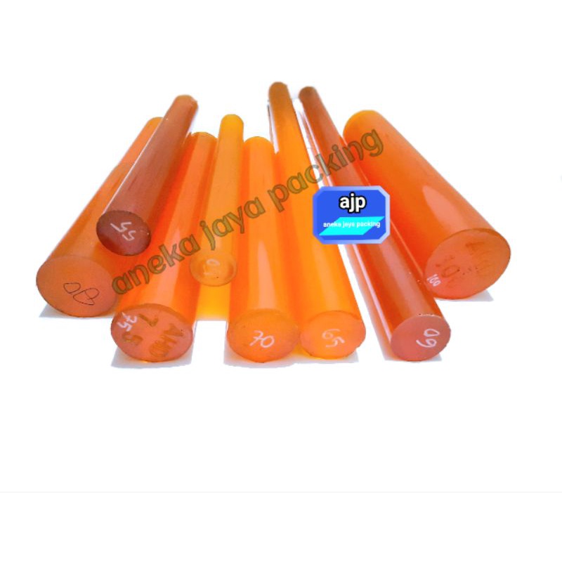 Jual polyurethane rod 70mm x 50cm as karet pu kuning batangan | Shopee Indonesia