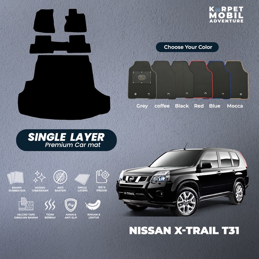 Jual Karpet Mobil Nissan X-Trail T31 Karpet Adventure Satu Lapis Eva Premium | Shopee Indonesia