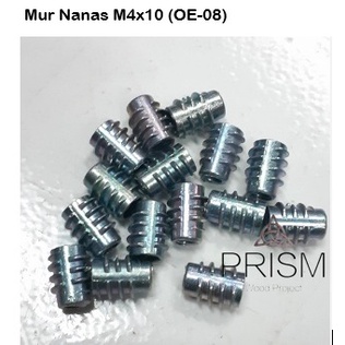 Jual Mur nanas M4x10 (OE-08) mur tanam knockdown 4mm insert nut mur ...