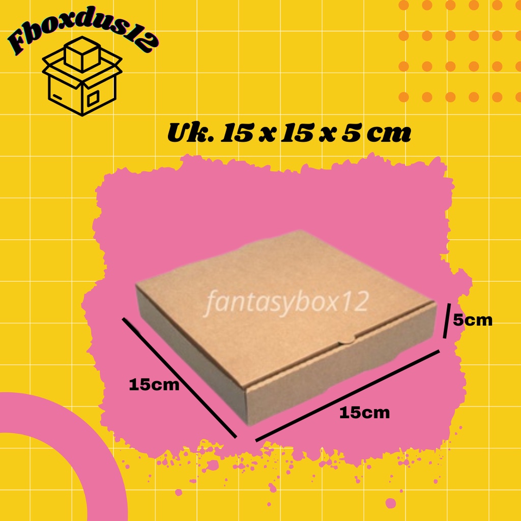 Jual Kardus/Dus/Box Pizza- Jam Dinding-Pakaian-Syal-Kue-Donut 15x15x5cm ...