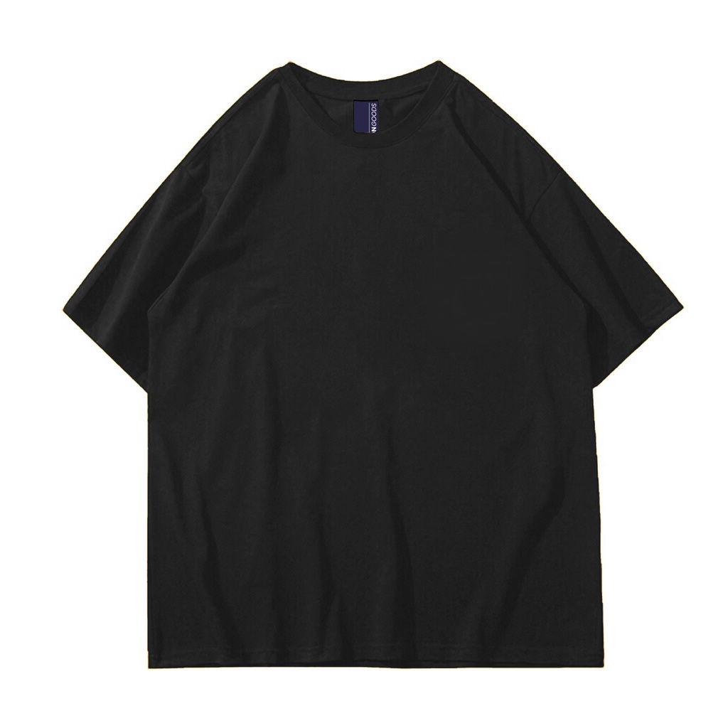 Jual Button Goods Oversize T-shirt Basic - Kaos Polos Oversize - T-shirt Oversize Unisex Hitam ...