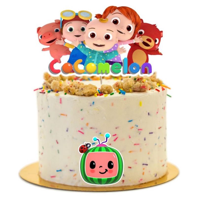 Jual Cake Topper COCOMELON hiasan kue Happy Birthday dekorasi kue cake ...