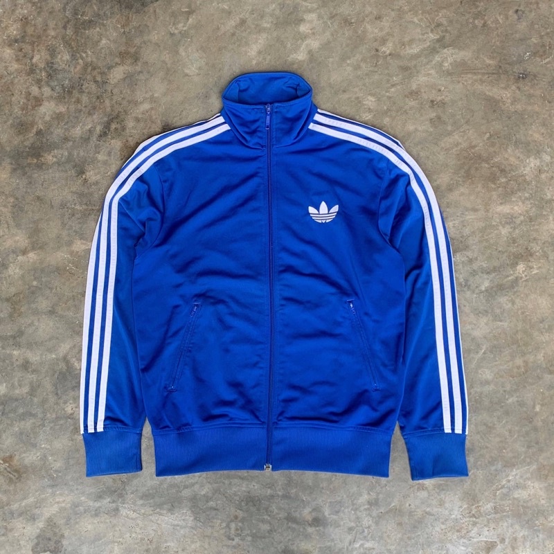 Jual Adidas originals firebird tracktop jacket - Royal blue / White ...