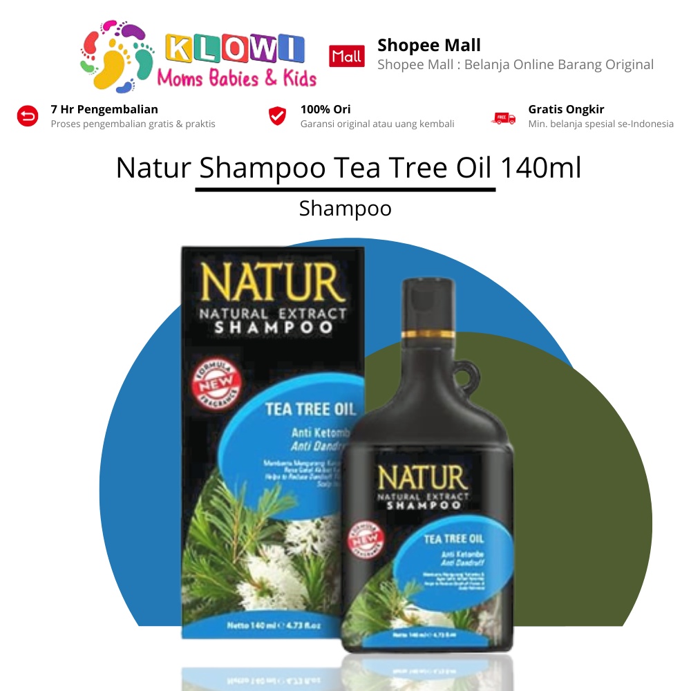 Jual NATUR SHAMPOO TEA TREE OIL 140 ML / PERAWATAN RAMBUT / SHAMPOO / ANTI DANDRUFF / SAMPO ...
