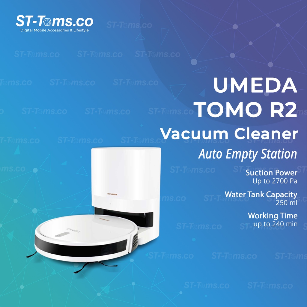 Jual Umeda Tomo R2 Robot Vacuum Cleaner Mop + Auto Empty Station ...