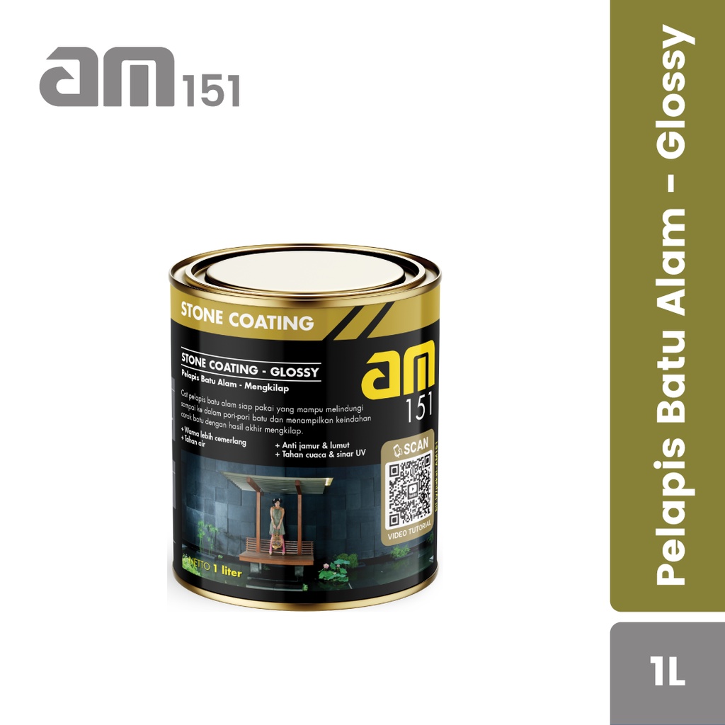 Jual AM Mortar AM 151 Glossy - Pelapis Batu Alam kemasan 1liter ...