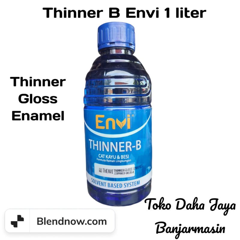 Jual Thinner B Envi Gloss Enamel 1 liter/ pelarut cat minyak | Shopee ...