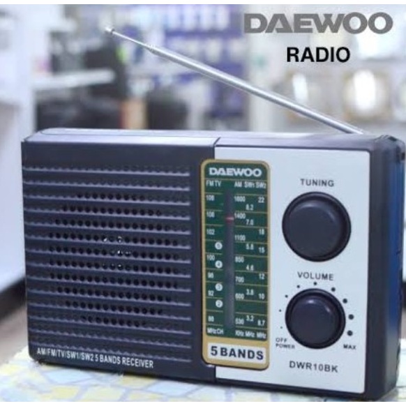 Jual RADIO Daewoo AM/FM Radio Player DWR10BK Radio Daewoo 5 Band ...