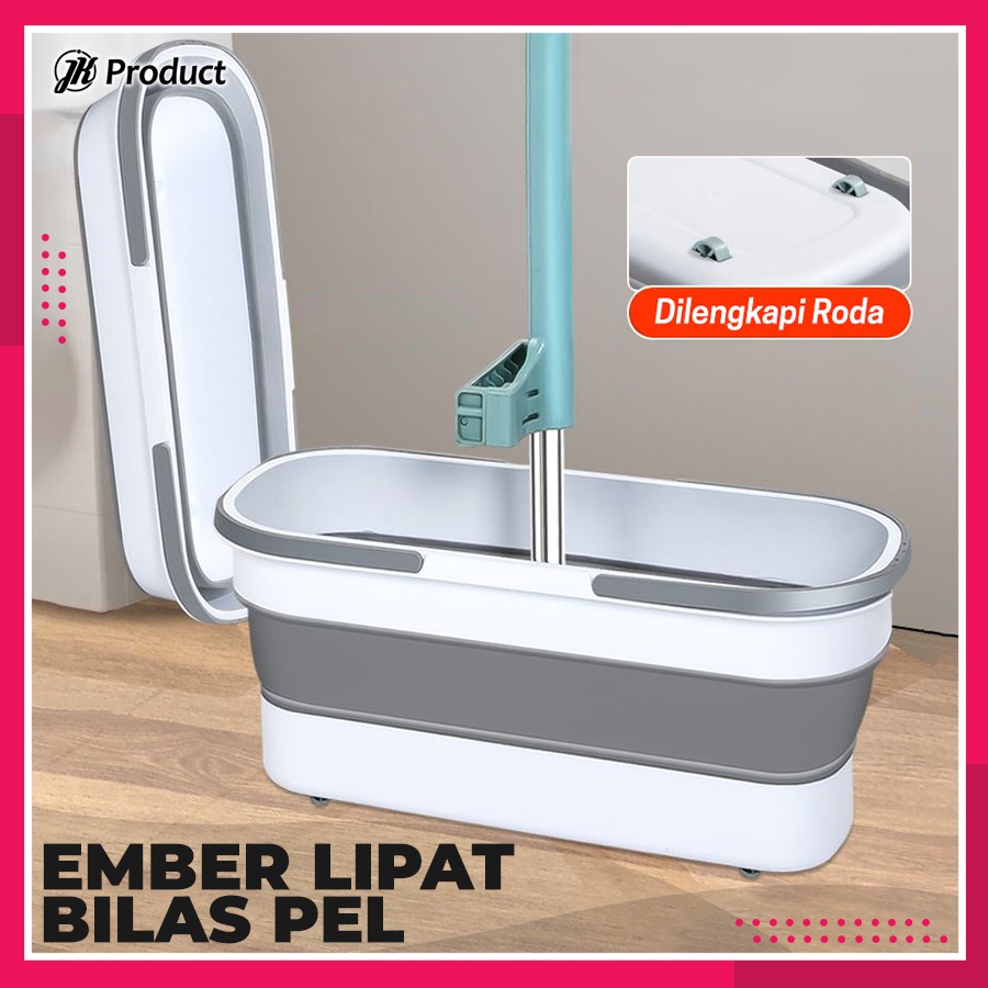 Jual Ember Air Bilasan Pel Panjang Lipat Baskom Roda Tempat Peras Kain ...