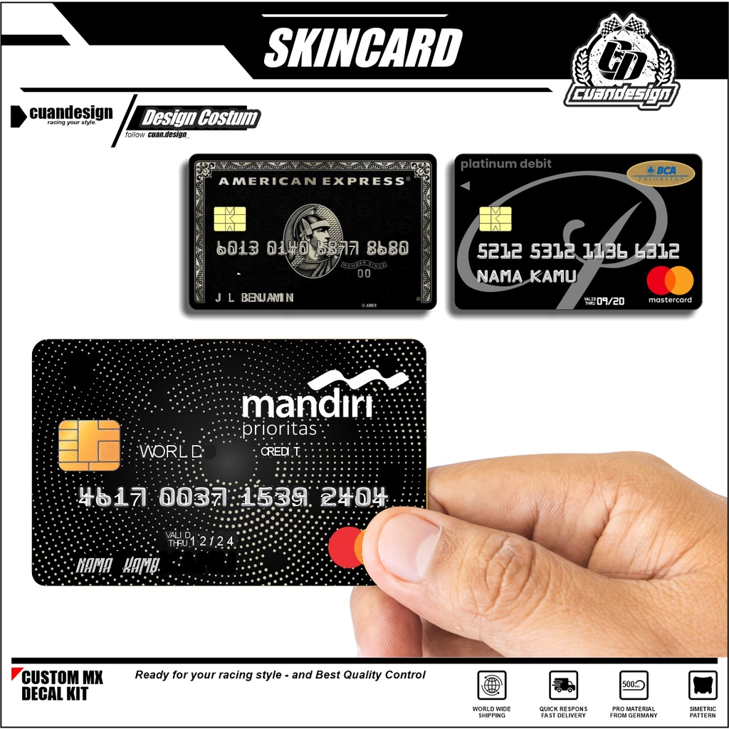 Jual BCA MANDIRI AMERICAN EXPRESS STIKER PELINDUNG KARTU SKIN CARD ATM ...