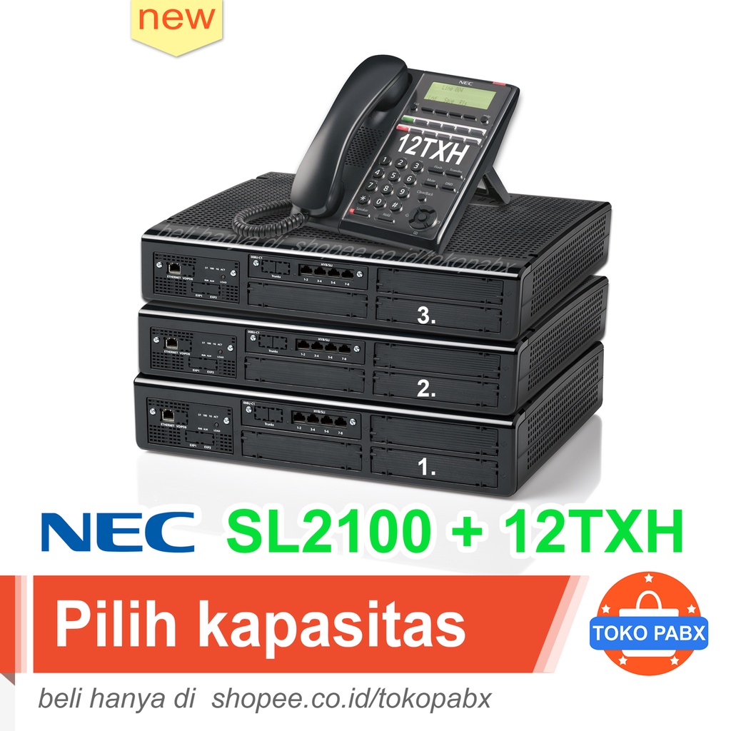 Jual Pabx NEC SL2100 3 central include Telepon Digital 12TXH | Shopee ...