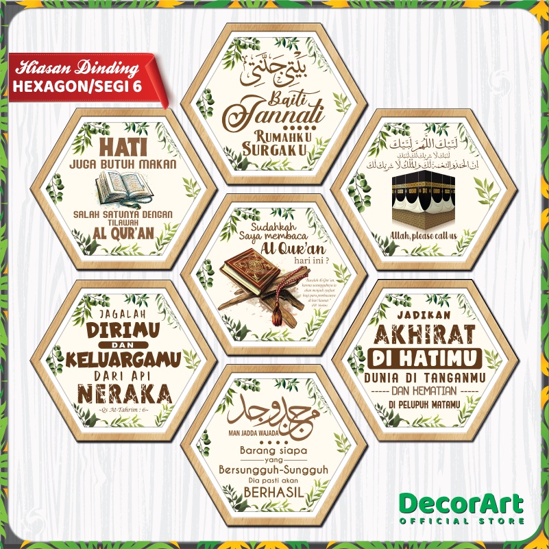 Jual DecorArt - Dekorasi Hiasan Dinding Segi 6 Hexagonal Tema Motivasi ...