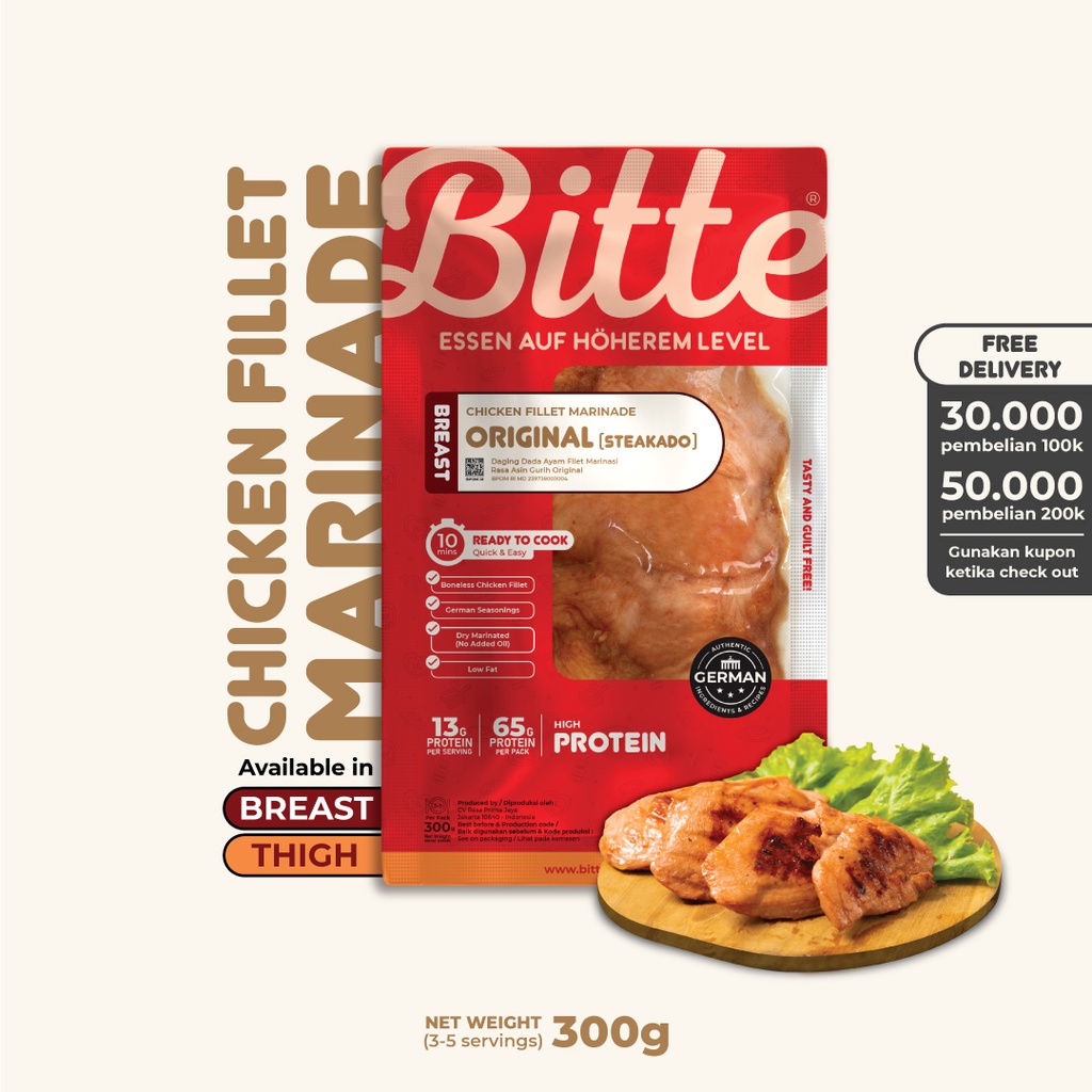Jual Bitte Food Original (Steakado) Chicken Fillet Marinade / Ayam ...