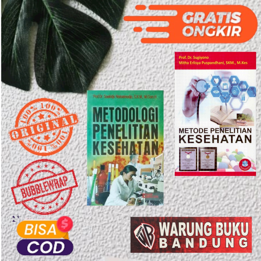 Jual PAKET 2 BUKU METODOLOGI PENELITIAN KESEHATAN - SOEKIDJO NOTOATMODJO DAN SUGIYONO | Shopee ...