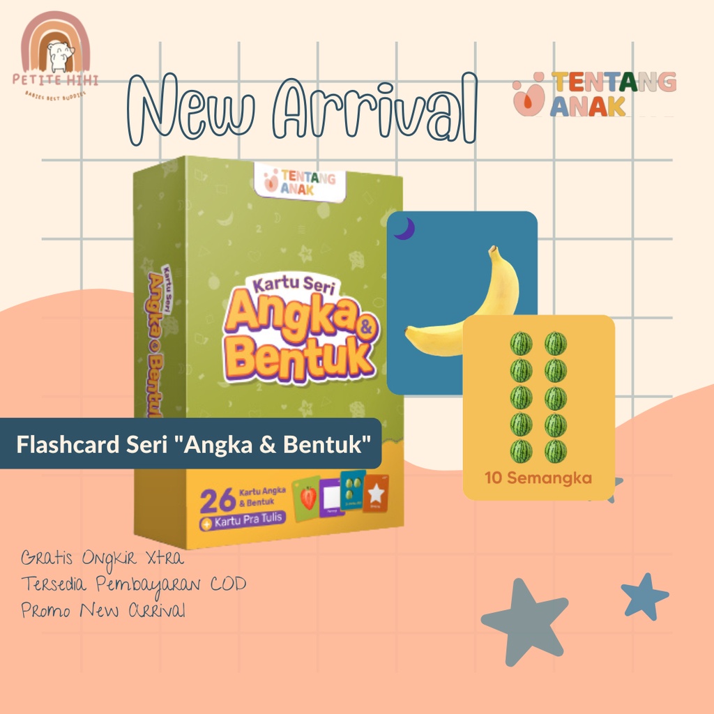 Jual Flashcard Tentang Anak Seri Angka dan Bentuk, Mainan Edukasi ...